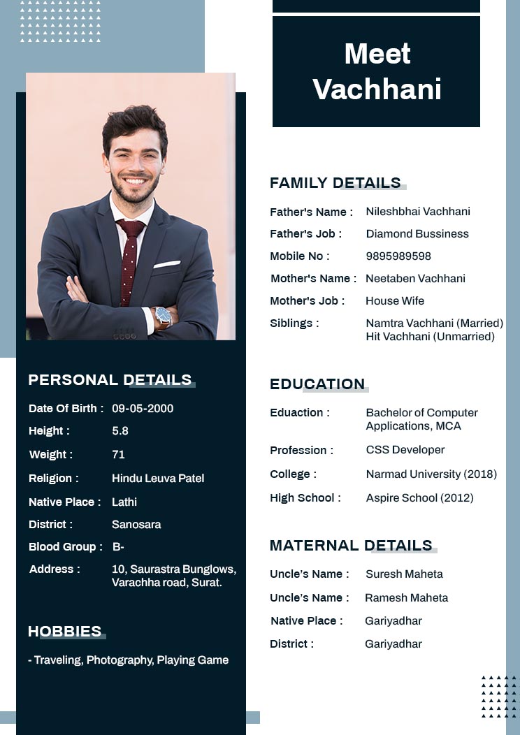150+ Attractive About Myself For Marriage Biodata Samples