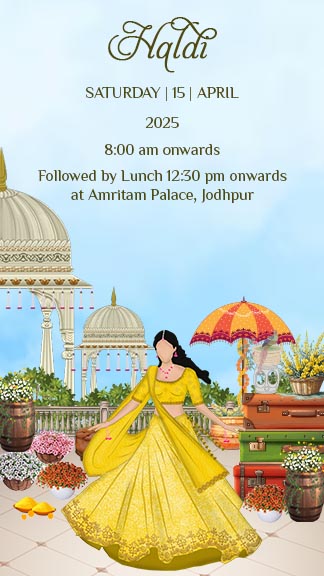 Create Free Haldi Invitation Card For Your Wedding