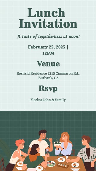 Lunch Invitation templates - Free Download