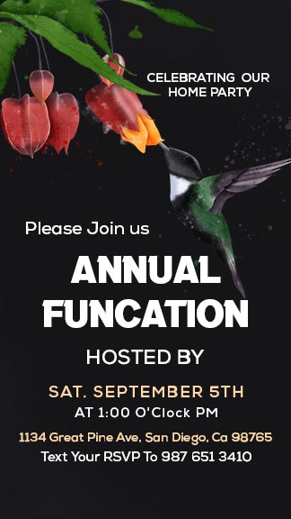 Annual Function Invitation Template