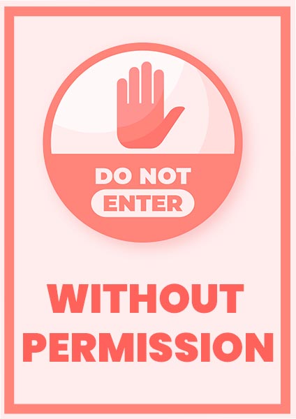Free Do Not Enter Without Permission Poster
