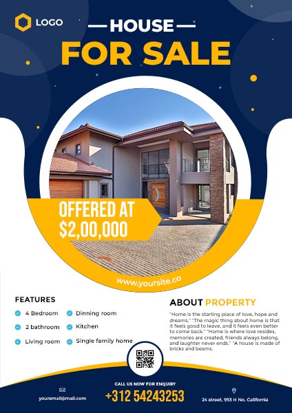 Free QR Code on Flyer Templates