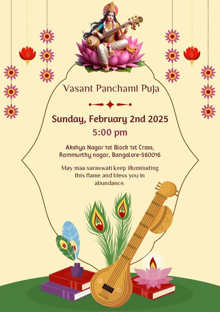 Vasant Panchami Invitation Celebration