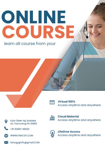 Online Course Flyer Template