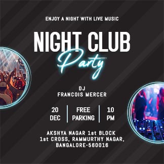 Latest Night Club Party Invitation Post
