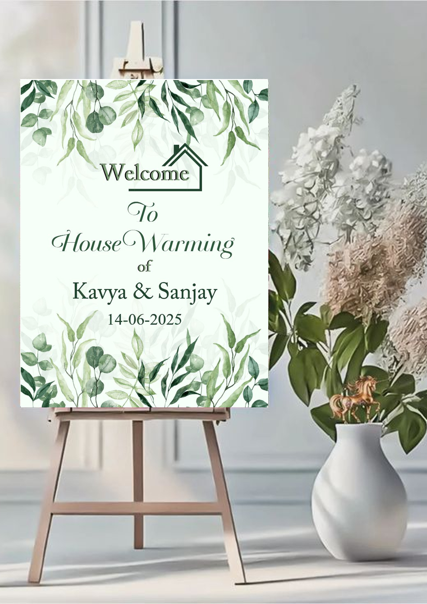 Elegant House Warming Ceremony Welcome Board Ideas & Designs