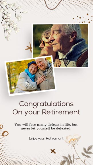 Retirement Greeting Instagram Story Template Download