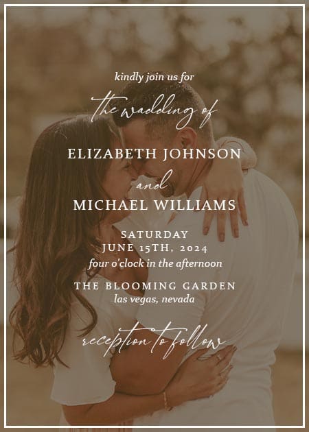 Wedding Invitation Instagram Story Card