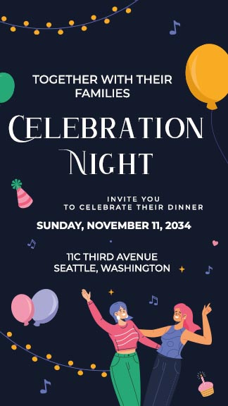 Night Party Celebration Invitation Instagram Template