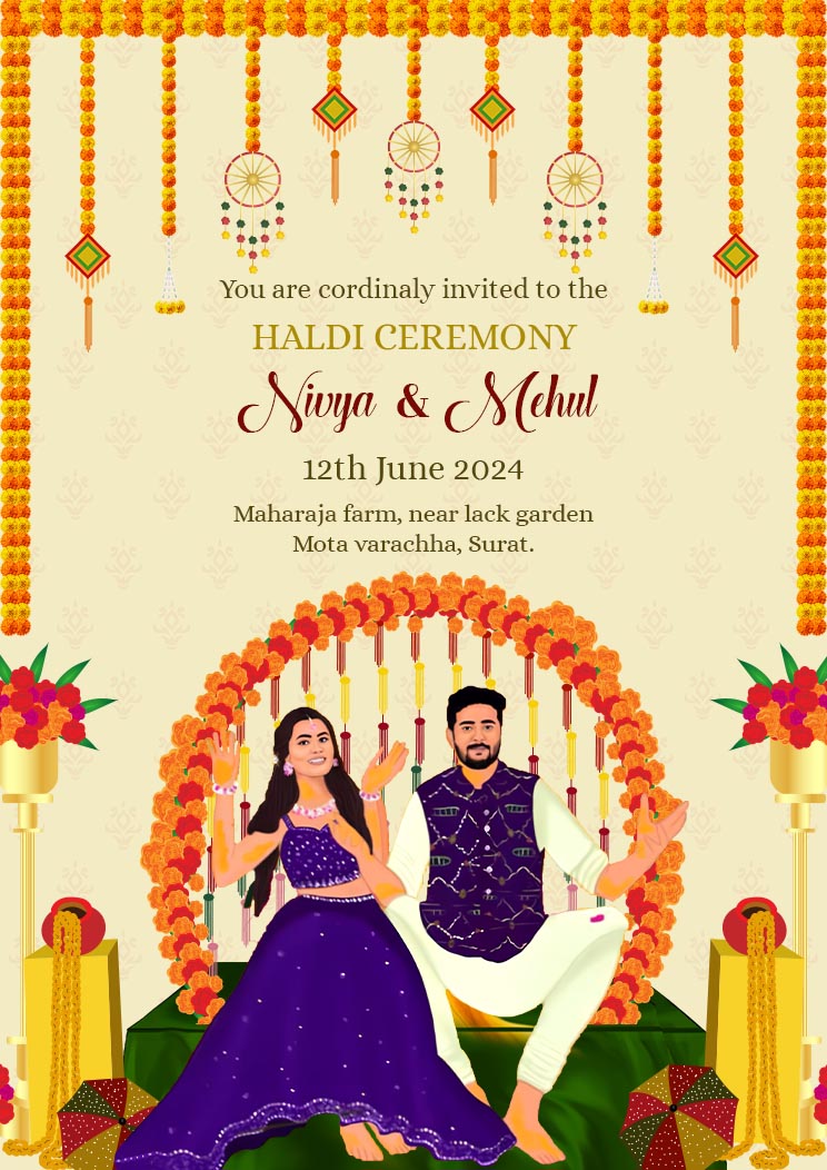 Premium Haldi Ceremony Invitation Template