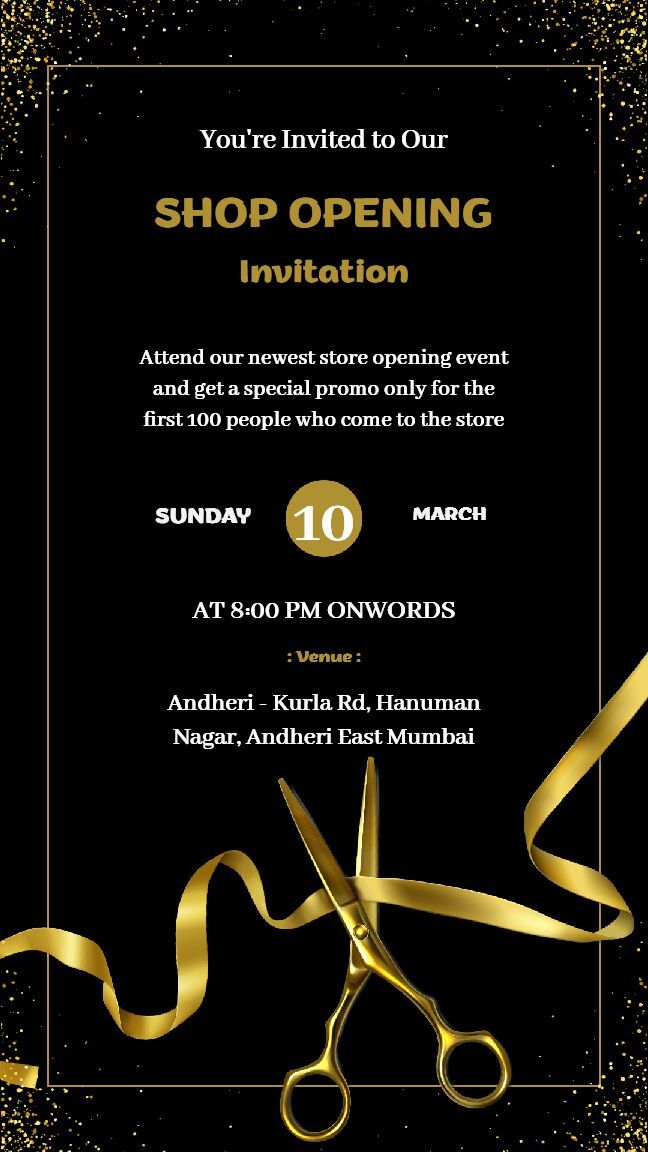 Shop Opening Invitation Cards Create Yours Now