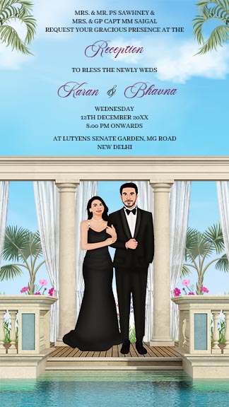 Online Wedding Reception Cards Template