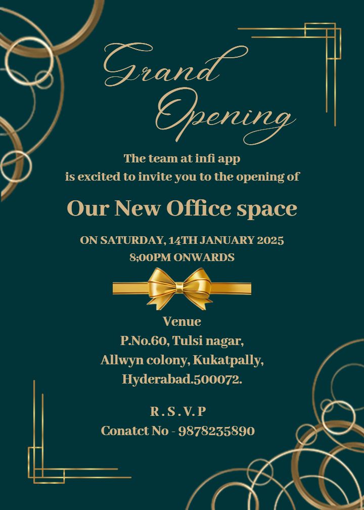 Grand Opening Invitation Card Design Free Download Now