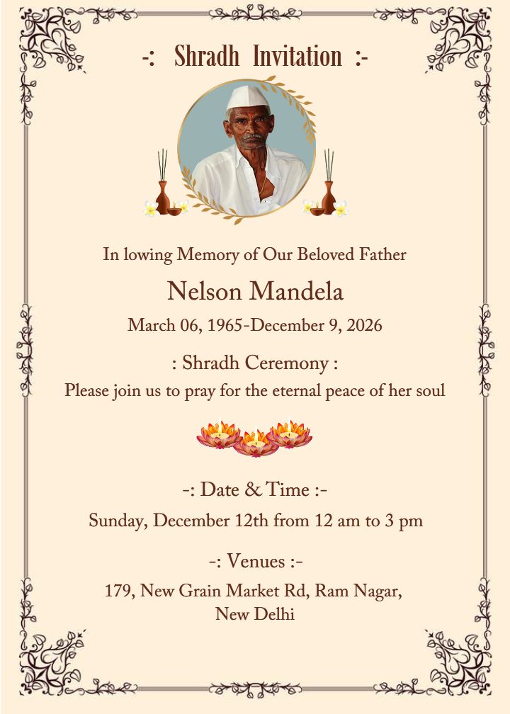 99+ Free Shradh Invitation Cards – Design & Download Online
