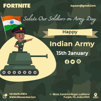 Free Indian Army Day Post Download
