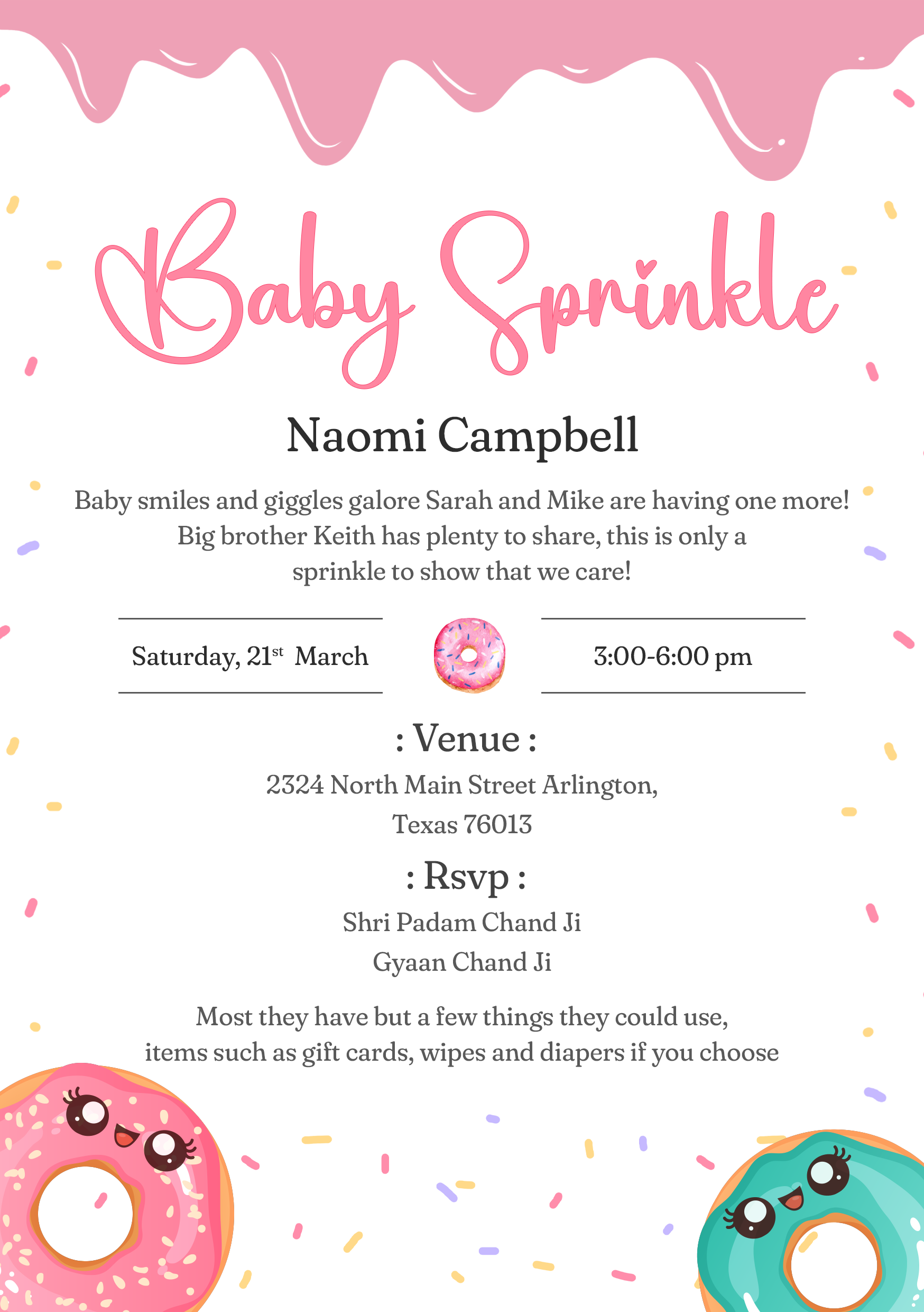 Free Baby Sprinkle Invitation Templates