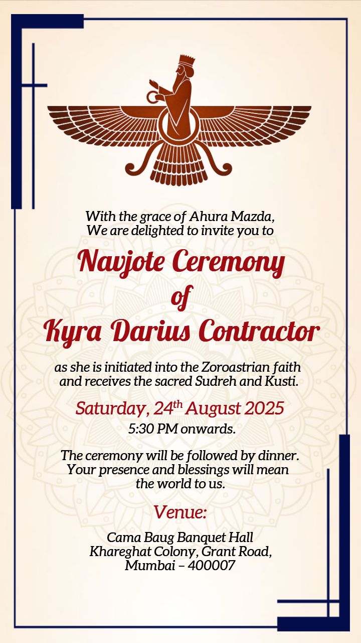 51+ Modern Parsi Navjote Invitation Cards for Download