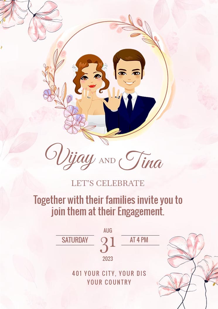 Engagement Invitation Cards Free Download