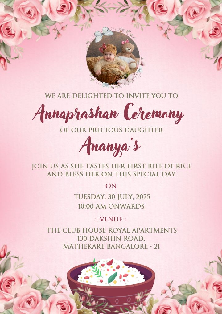 Annaprashan Invitation Card Online Free Download