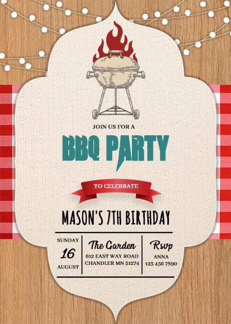 BBQ Party Invitation Cards – Download & Edit Easily