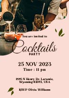 Classic Cocktail Party Invitation Card