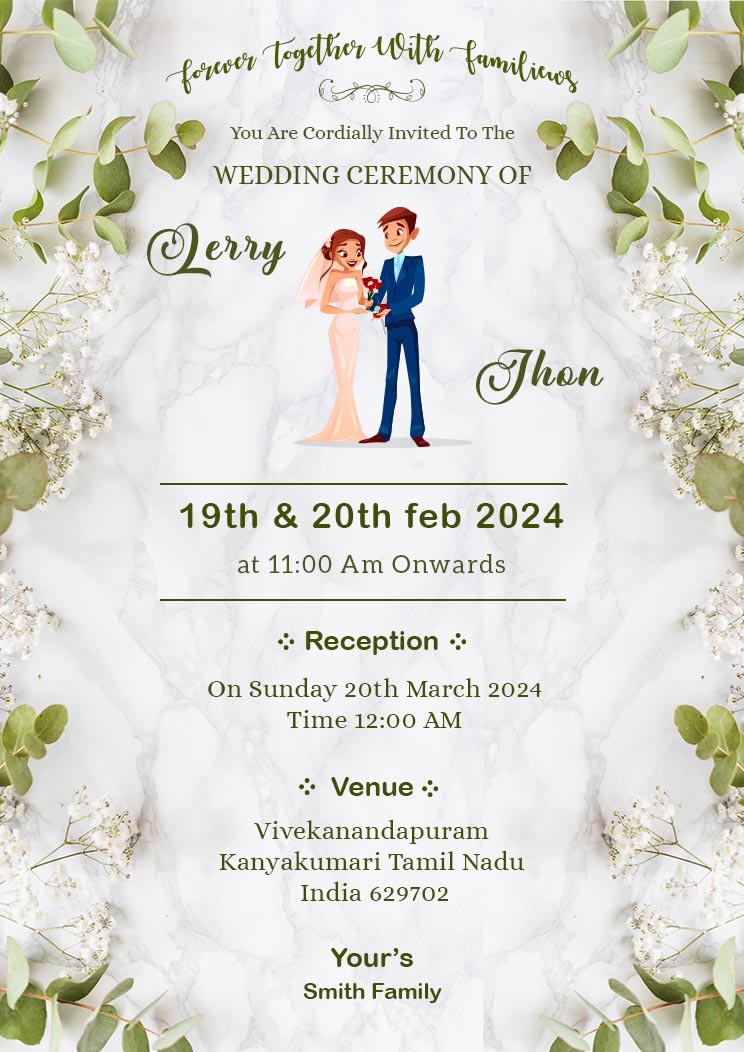 Christian Wedding Invitation Cards Free Download