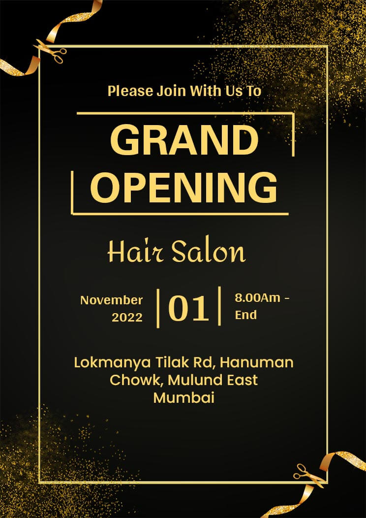 Grand Opening Invitation Card Design Free Download