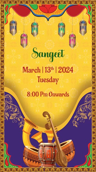 Digital Rajasthani Wedding Invitation Template