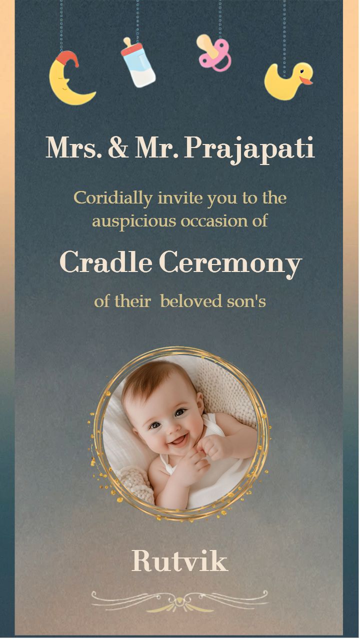 Make Cradle Invitation Video Templates for Free Online