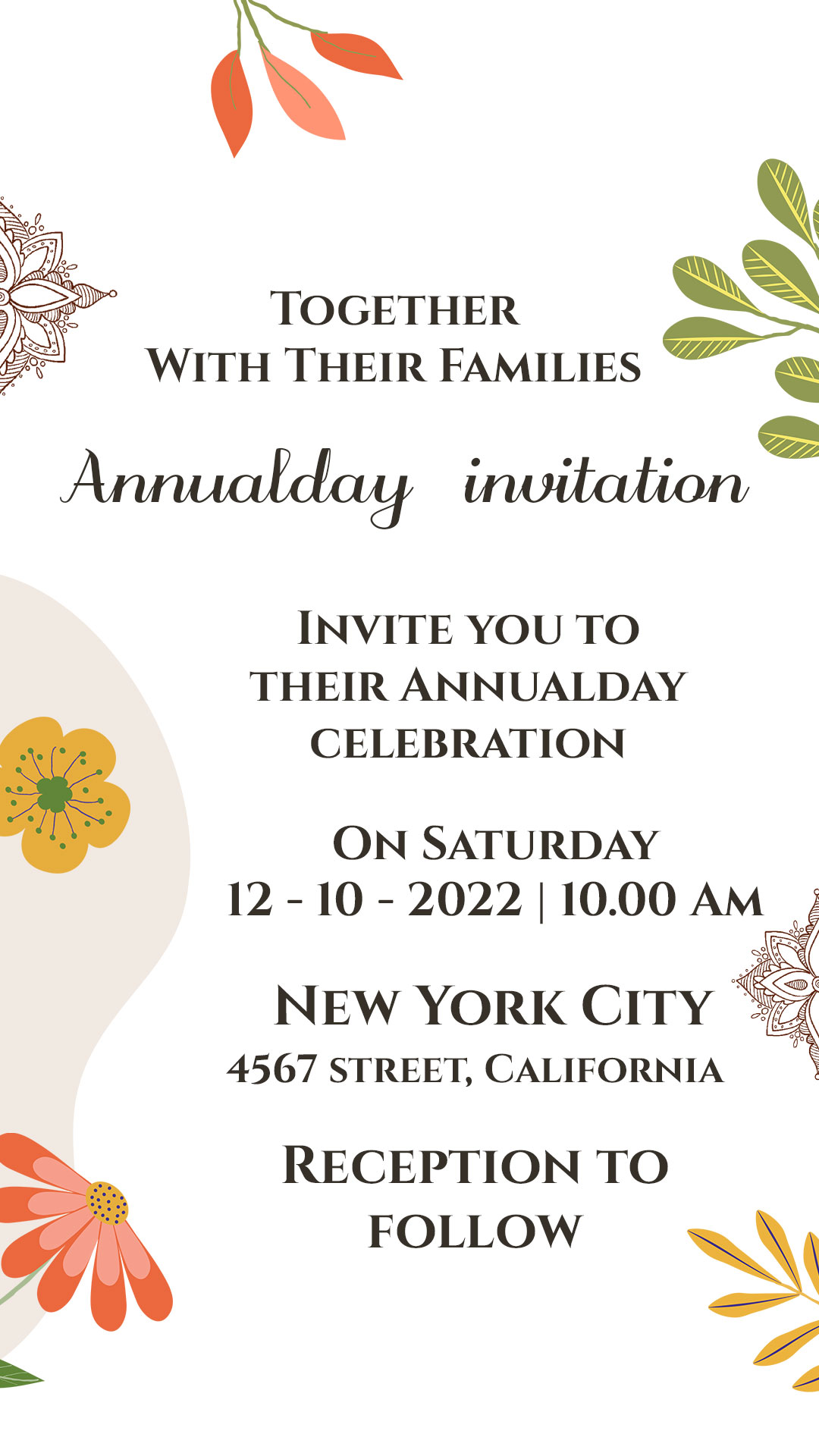 Annual Party Invitation Instagram Story Template