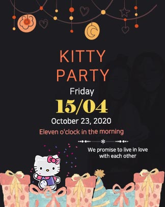 Kitty Party Invitation Card – Design Online & Share for Free