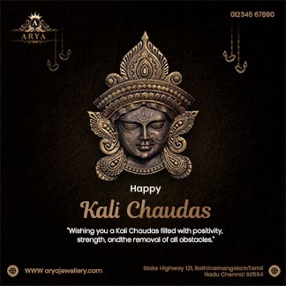 Happy kali chaudas social media post template