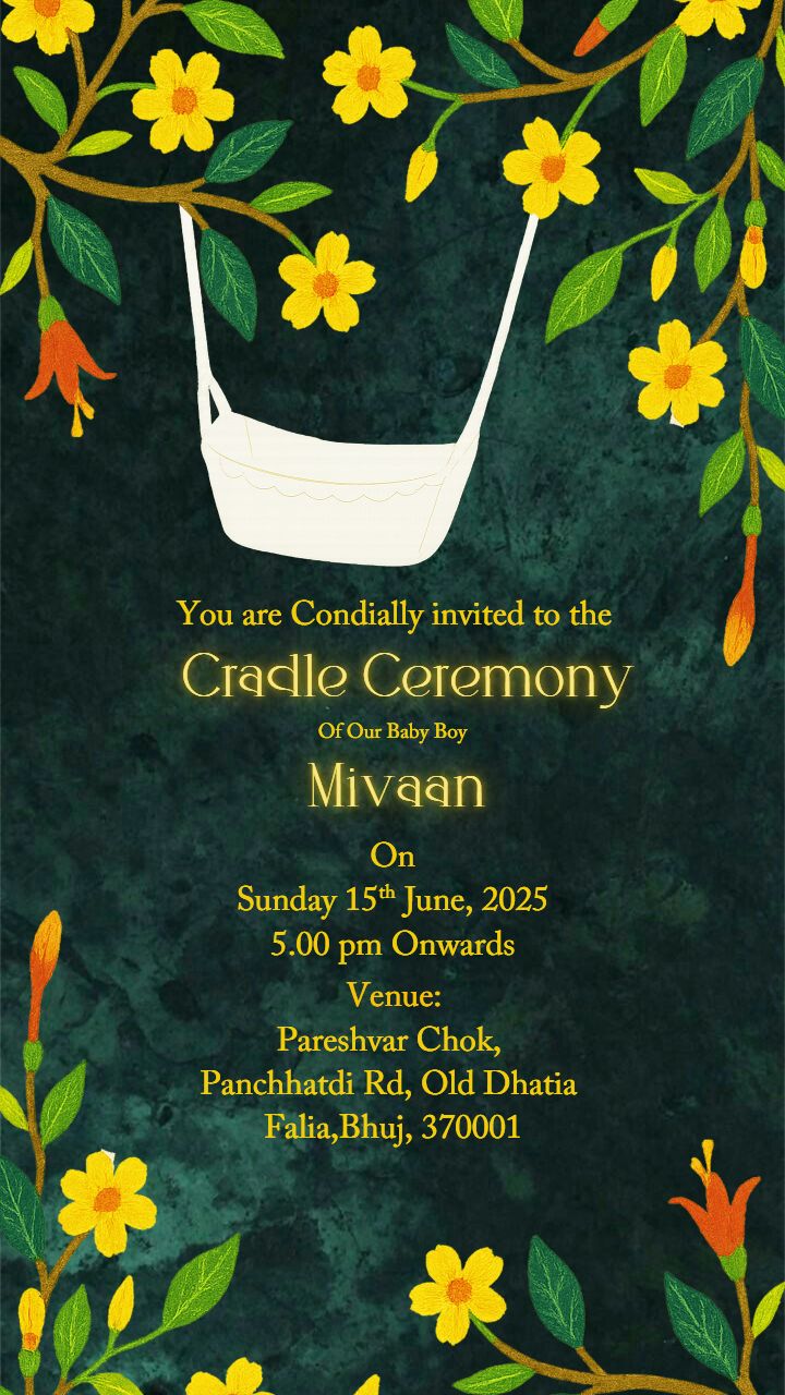 Cradle Ceremony Invitation Card – Free Templates Online