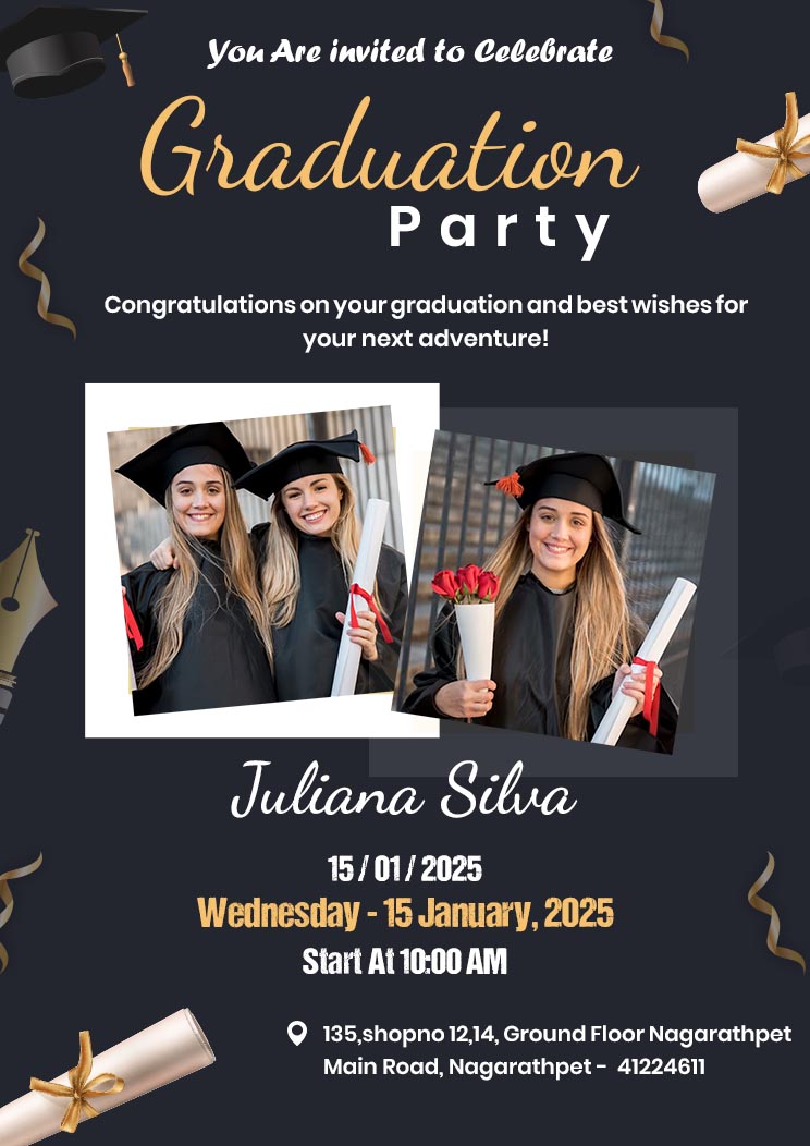 Celebrate Graduation Party Invitation Template