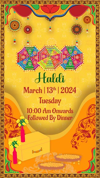 Digital Rajasthani Wedding Invitation Template