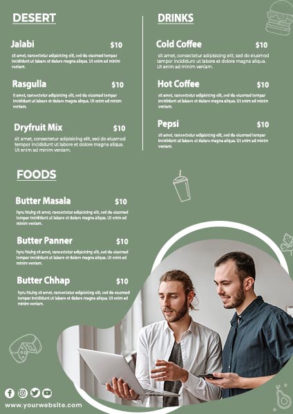 Hotel Menu Card Templates Free