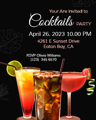 Free Cocktail Party Invitation Templates | Crafty Art