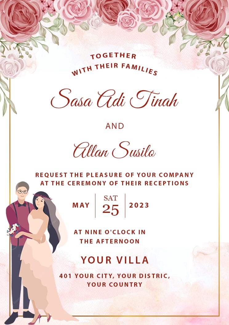 Reception Party Invitation Templates - Crafty Art