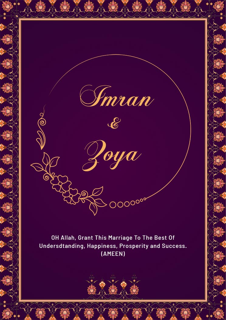 1.1k+ Muslim Marriage Wedding Cards Design
