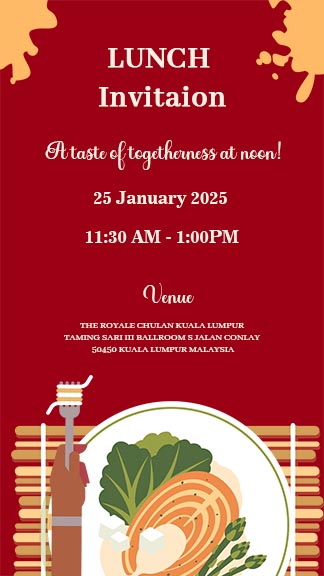 Creative Lunch Invitation Templates Portrait