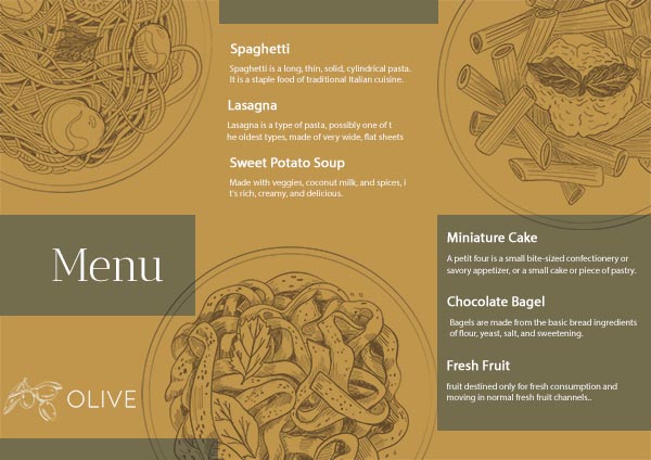 Hotel Menu Card Templates Free