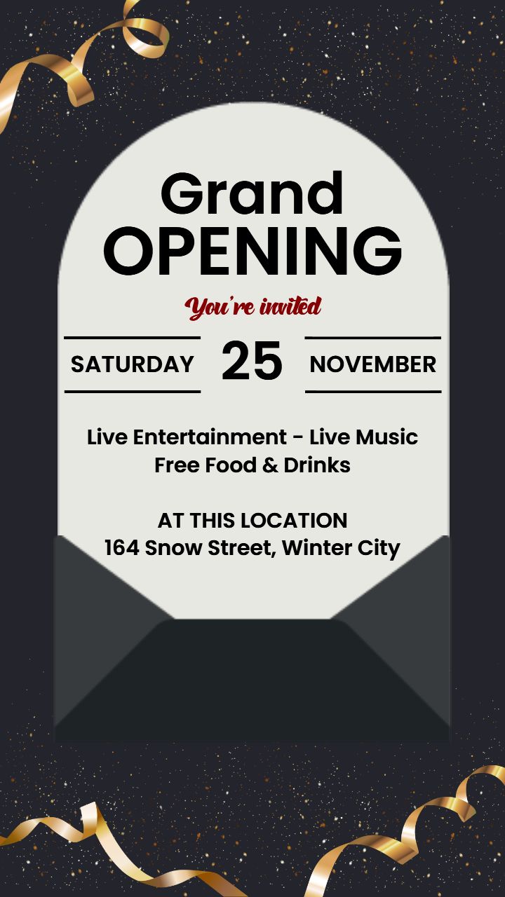 Grand Opening Invitation Card Design Free Download Now