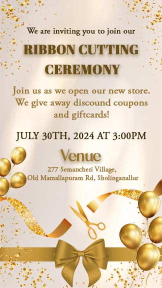 Personalized Ribbon Cutting Invitation Templates Online