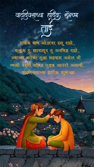 Sweet Birthday Wishes For Sister In Marathi Template