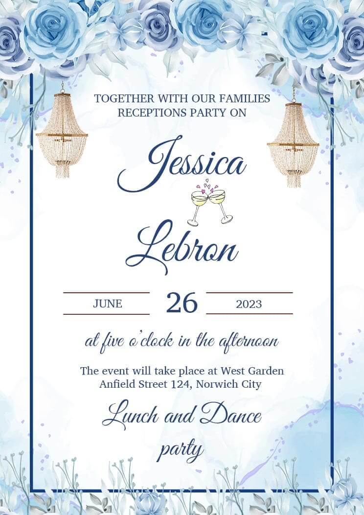 Reception Party Invitation Templates - Crafty Art