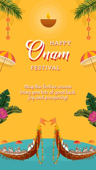 Free Onam Celebration Invitation Template