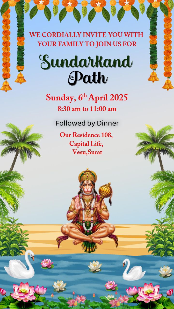 Invitation Card For Sunderkand Online