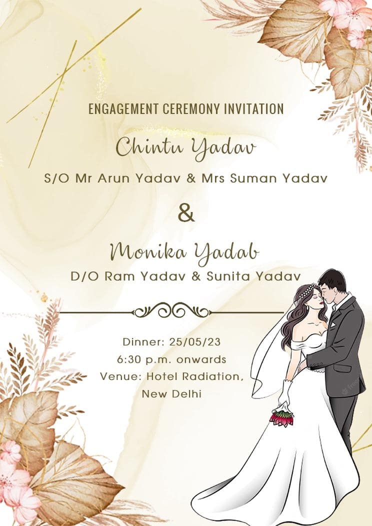 Page 20 | Engagement Invitation Card with Editable Template