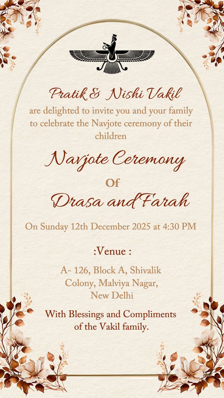 Editable Navjote Ceremony Invitation Templates Online