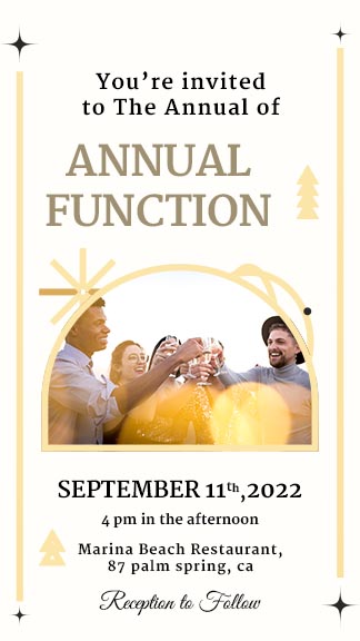 Free Annual Party Invitation Story Template
